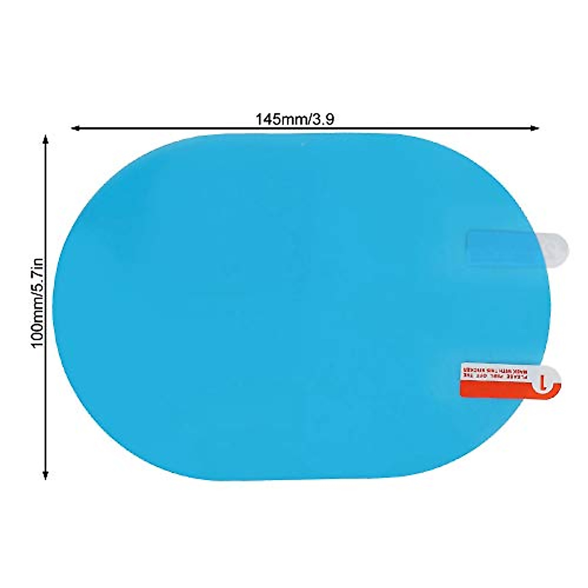 Rearview Mirror Rain Film, 100x145mm Oval Blue Car Rearview Mirror Rain Protective Film Anti-Fog Rainproof Sticker