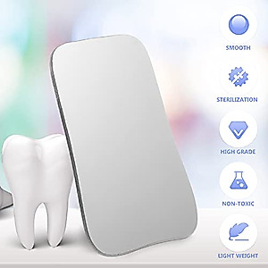 EXCEART 2pcs Intraoral Mirrors 2 Sided Pofessional Occlusal Photographic Mouth Mirror Dental Photo Reflector Glass Mirrors Tools for Clinic Doctor Silver