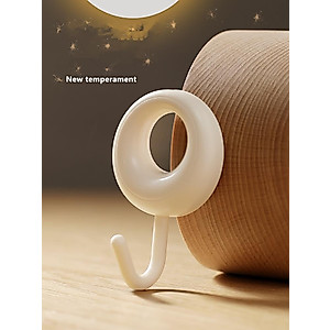 EDGCTYU Strong Adhesive Wall Hooks,Heavy Duty Self Adhesive Towel Coat Hat Hook, Waterproof and Oilproof,Bathroom Kitchen Heavy Duty Self Adhesive Hooks for Wall,Door,Closet Hanging Hooks, Pack of 4