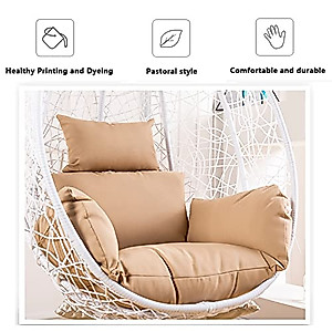 Nmg1 Hanging Egg Chair Cushion Cover, Wicker Rattan Hammock Chair Pad Replacement Cover for Indoor Outdoor Bedroom Patio Garden(No Padding) (Color : Red)