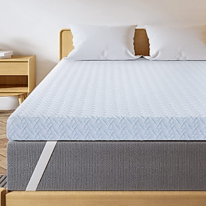 Maxzzz 4 Inch Twin Mattress Topper - Cool Gel Memory Foam Mattress Topper Extra Firm Bed Topper with Cover, Hard Mattress Topper for Back Relax, CertiPUR-US Certified