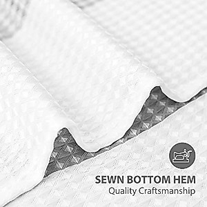 AUFENLLY Modern Hotel Quality Striped Waffle Shower Curtain for Bathroom and Bathtubs Heavy Duty Ombre, 72x72 Inch, Grey