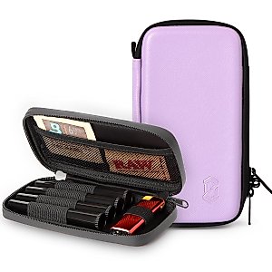 Smell Proof Storage Case with 4 Tubes, King Size Medicine Locking Bag Storage Container Fit in Pocket Great for Traveling Purple