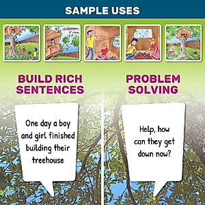 SkillEase Story Cues Skilled Sequencing Cards, Speech Therapy Materials, Social Skills Game, English Language Learners Games, Storytelling Cards, Sentence Building and Picture Cards
