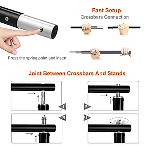 iMountek Backdrop Stand Photographic Studio Photo Backgrounds Adjustable Photo Backdrop Stand Kits with a Carrying Bag Photo Backdrop Stand for Parties/Photography/Wedding