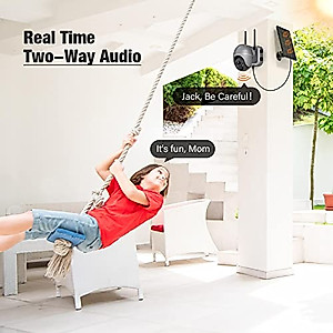 Wireless Security Camera Outdoor, 2K Solar Powered WiFi Cameras, Rechargeable Solar Outdoor Camera with PIR Motion Detection, 2-Way Audio, IP65 Waterproof, Spotlight & Siren, Color Night Vision