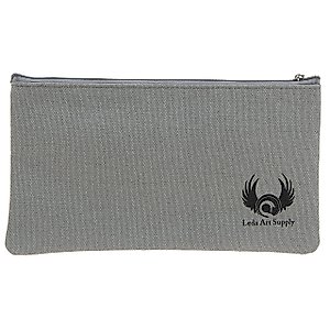 Leda Art Supply Leda Canvas Pencil Bag (9 x 5 inches) for Colored Pencils, Graphite and Charcoal Pencils, pens, Crayons and Other Drawing Materials