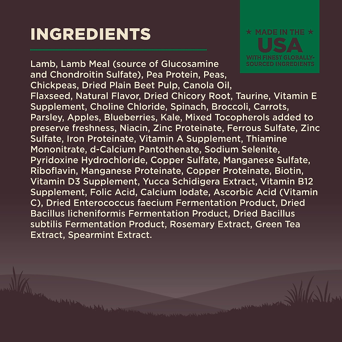 Wellness CORE Grain-Free High-Protein Dry Dog Food, Natural Ingredients, Made in USA with Real Meat, All Breeds, For Adult Dogs (Lamb, 22-Pound Bag)