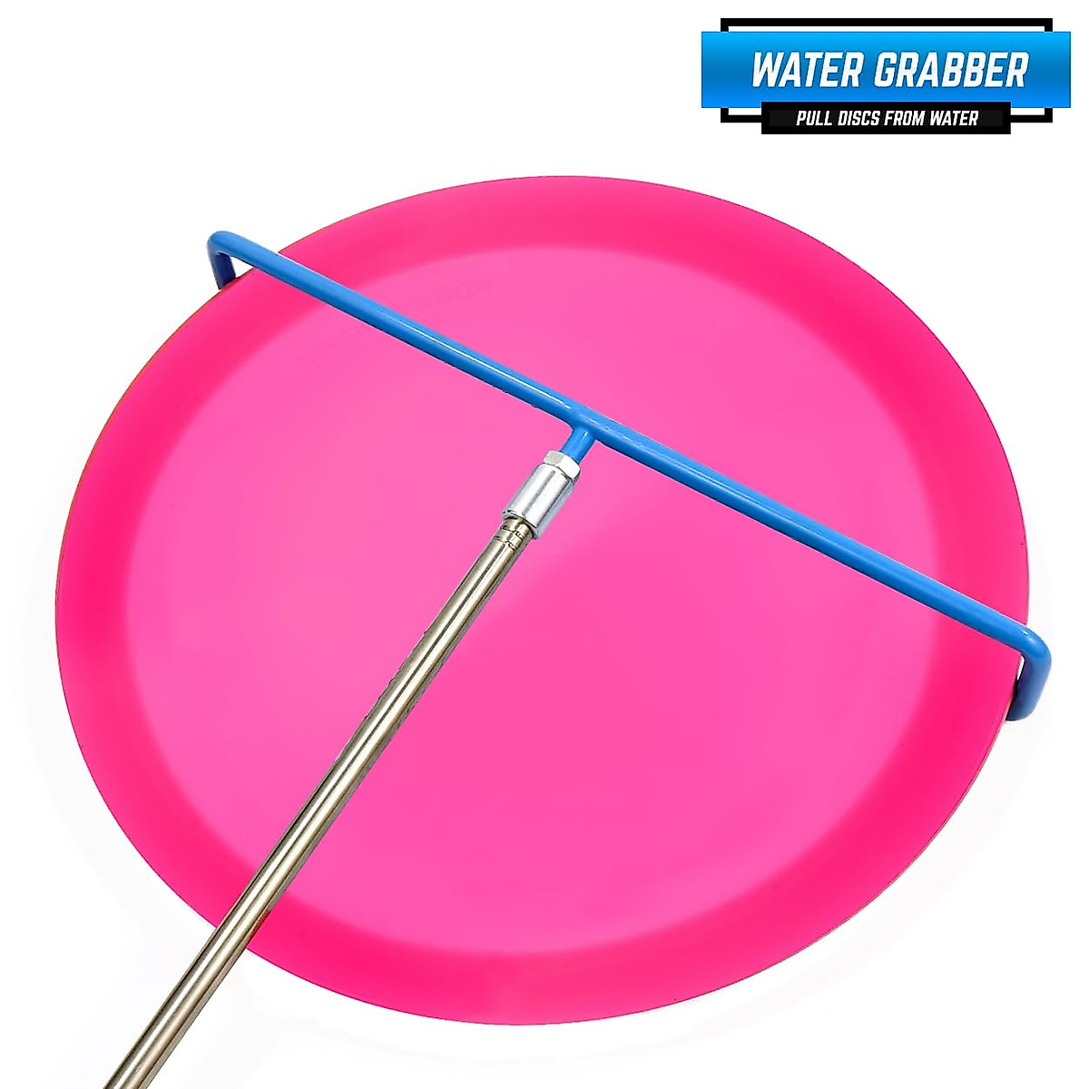Rogue Iron Sports Disc Golf Retriever Pole Telescoping Disc Golf Accessories Grabber 16 inches to 16ft (Blue, 1, Inches, 1, Inches, 1, Inches, 16.00, Inches, 1, Inches)
