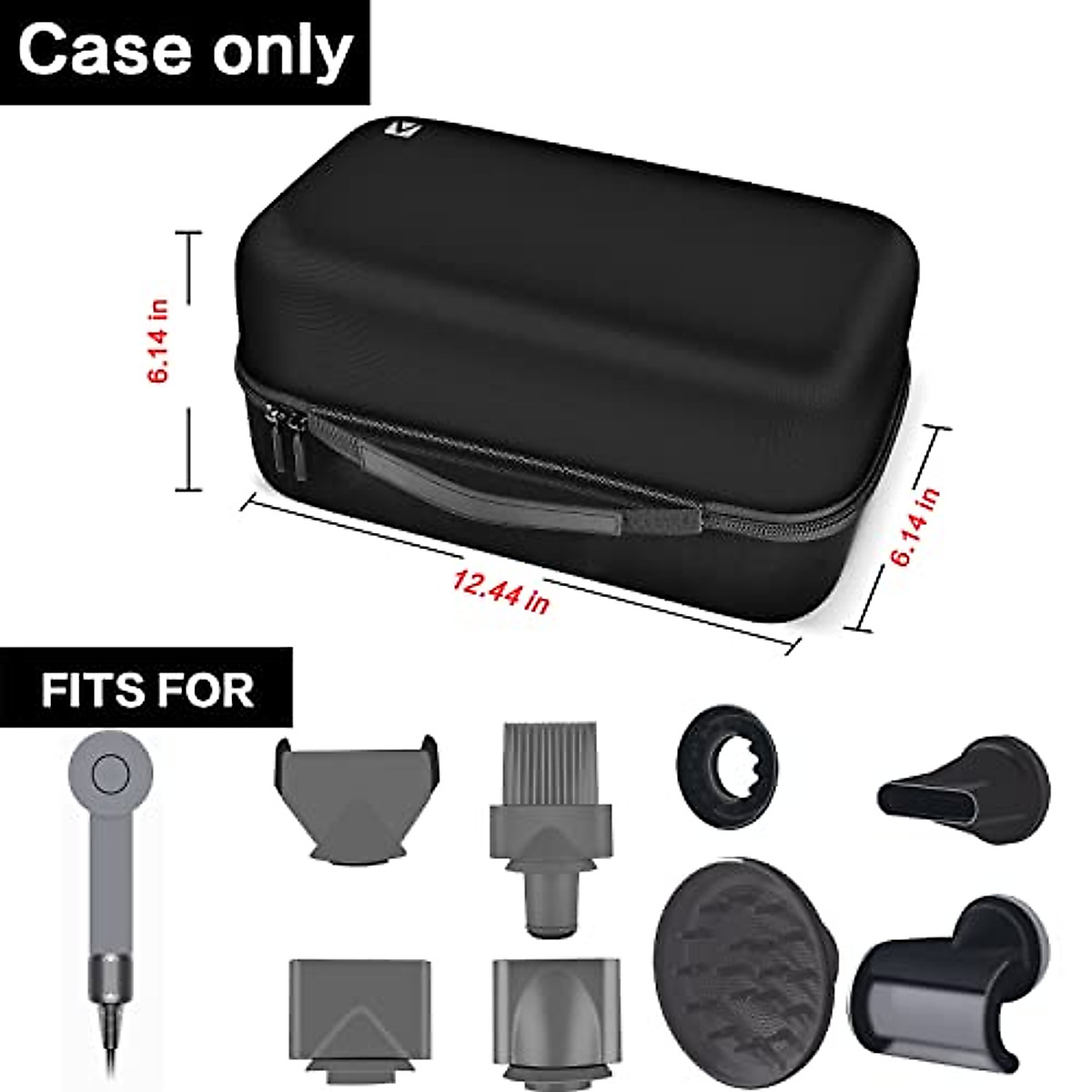 Case Holder Blow Dryer Storage Bag Fits for Dyson Supersonic Hair Dryer Limited Gift Set Edition and Accessories(Box Only-Black