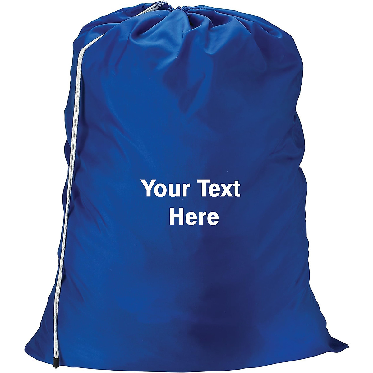 Personalized Nylon Laundry Bag - Locking Drawstring Closure and Machine Washable Mesh Foot Ball