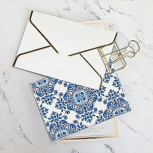 Portuguese ceramic ​tile Thank You Cards With Envelopes, Blank Greeting Note Cards With Envelopes Blank Inside, Funny Birthday Cards For Women Men, Thank You Card For Wedding Business,Graduation