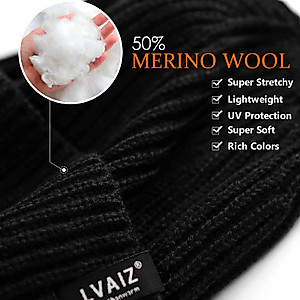 Lvaiz Winter Knitted Fishermen Beanie Hats for Men Merino Wool Short Cuffed Skull Cap Trawler Beanies Watch Hat for Women
