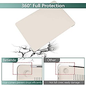 Batianda for MacBook Pro 13 inch Case 2020 2022 Release M2 Chip A2338 M1 A2289 A2251, Plastic Rubberized Matte Hard Shell Case with Keyboard Cover for Newest MacBook Pro 13'' Touch Bar, Rock Grey