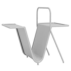 Storage Newspaper Baskets Household Coffee Table Magazine Rack Living Room Newspaper Rack Rack Bedroom Floor Bookshelf (Color : White, Size : 603354.5cm)