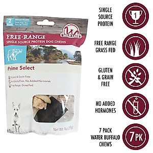 moofin Water Buffalo 056Lb All-Natural Dental Chews for Dogs, Bundle Teeth Cleaning Pet Chew Ball, Long-Lasting, Grain-Free, Variety Pack from Sustainable Sources [7-Pack Assortment]