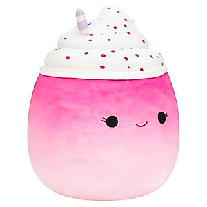 Squishmallows Original 14-Inch Cinnamon Gradient Strawberry Milkshake - Large Ultrasoft Official Jazwares Plush