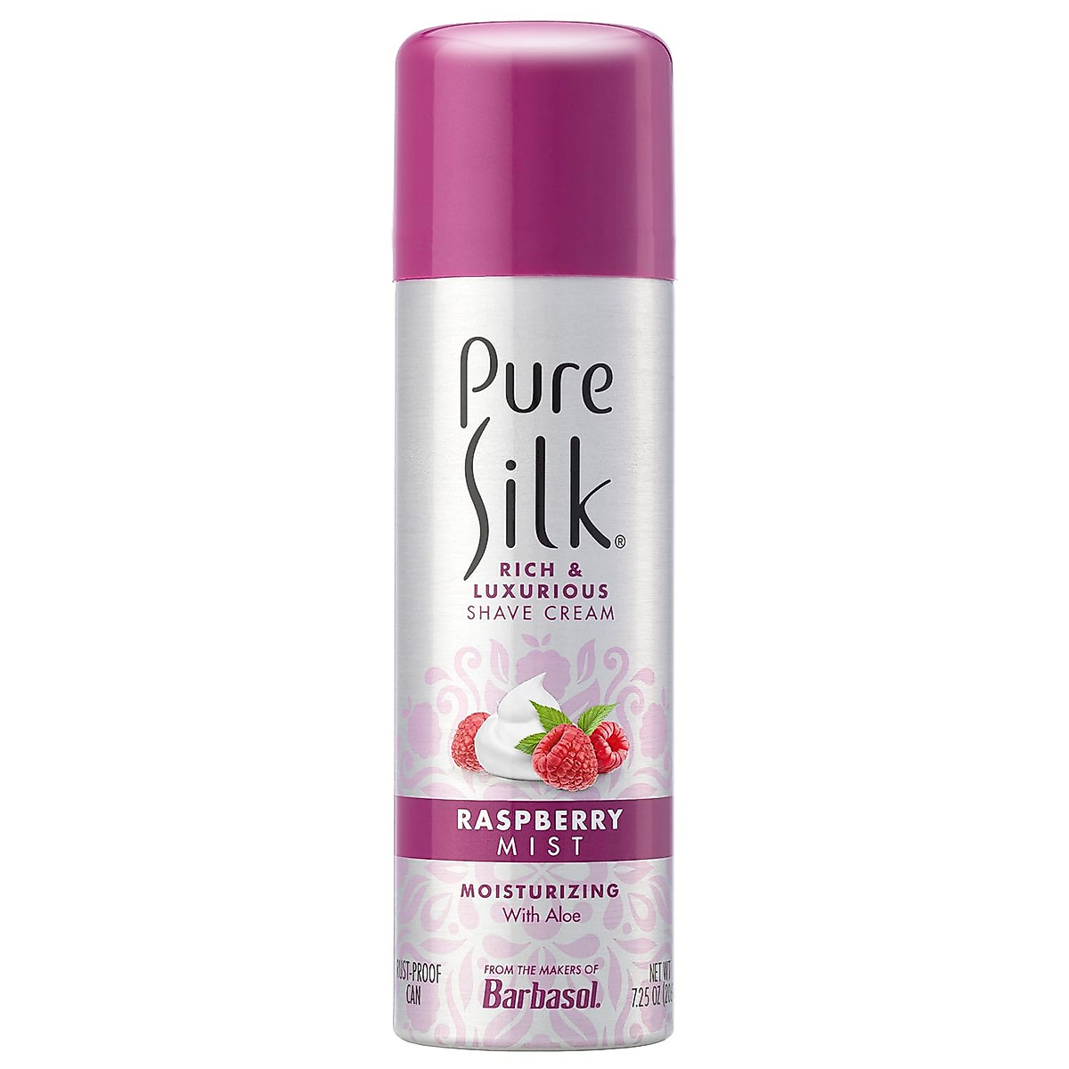 Pure Silk Raspberry Mist Spa Therapy Shave Cream for Women, 7.25 Oz, Pack of 6