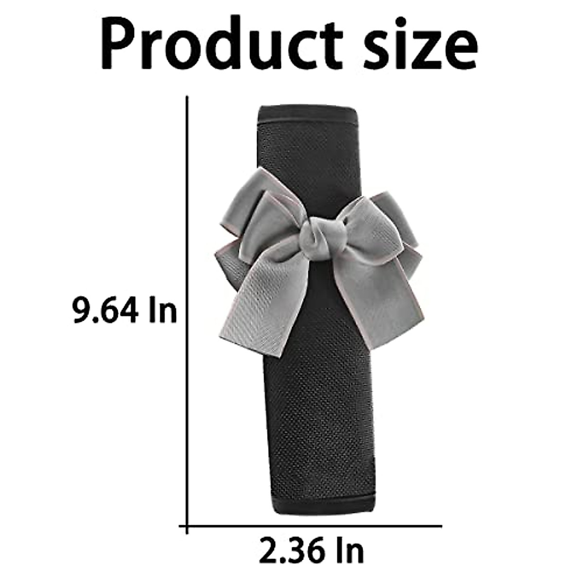 AUCELI 2 Pcs Bow Tie Auto Seat Belt Cover, Soft Ice Silk Car Seatbelt Shoulder Pad for a More Comfortable Driving, Safety Strap Neck Cushion Protector, Car Accessories for Adult Kid