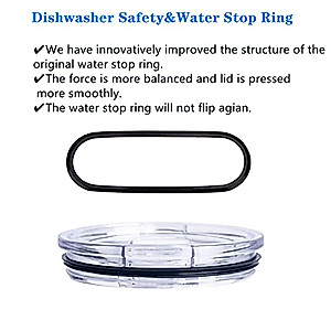 Tumbler Replacement Lids,Tumbler Lids Spillproof 30 oz,Splash Resistant Lids for YETI Rambler, Ozark Trail and More Cooler Cup,Splash Proof Open-Close Slide Lid