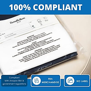 Spartan Industrial - 14” X 20” (100 Count) Self Seal Clear Poly Bags with Suffocation Warning for Packaging, Clothes & FBA - Permanent Adhesive