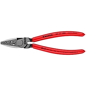 Knipex 97 71 180 Crimping Pliers for end sleeves 0,25-2,5mm with soft handle VDE-tested