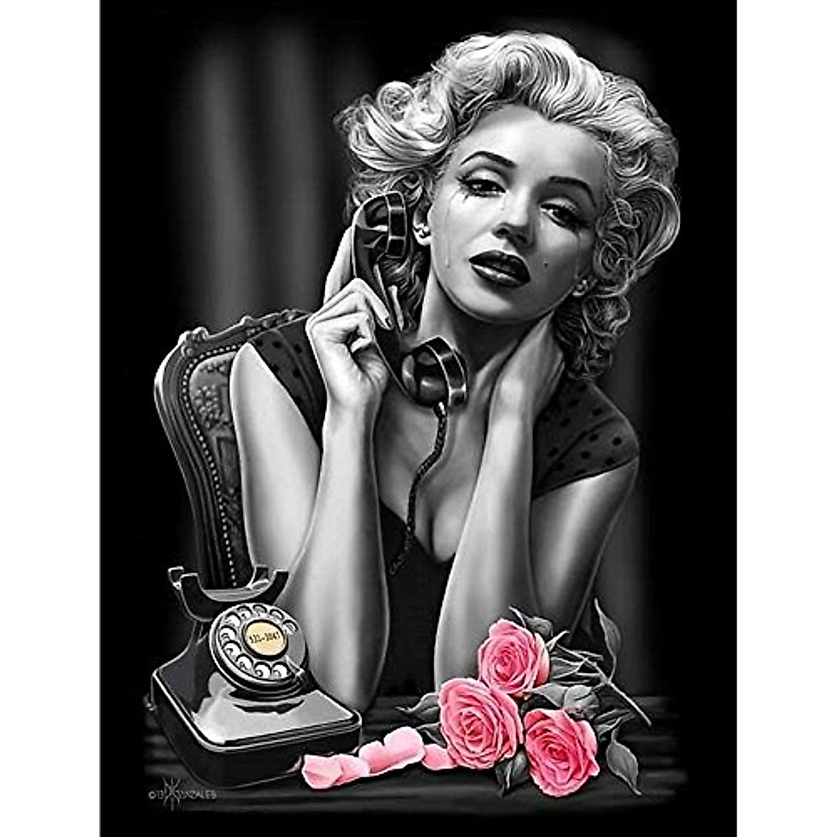 JPI DGA Marilyn Monroe Heartbreaker Lightweight Fleece Throw, 50" L x 60" H