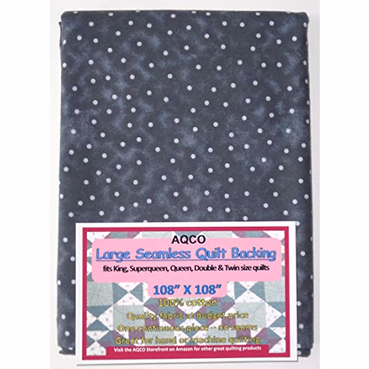 Quilt Backing, Large, Seamless, from AQCO, Dark Gray, C49809-A02