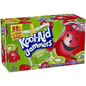Kool-Aid Jammers Strawberry Kiwi Flavored Juice Drink (40 Pouches, 4 Boxes of 10)