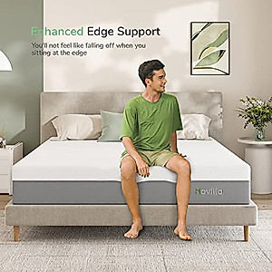 Novilla Full Mattress, 10 Inch Gel Memory Foam Mattress for Enhanced Support & Motion Isolation, Medium Firm Bed Mattress in a Box-Vibrant