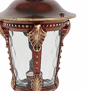 CZLZY European Style Aluminum E27 Pillar Lamp Outdoor Post Light Fixtures Patio Garden Waterproof Column Light Glass Lampshade Villa Wall Base Landscape Light Lawn Light