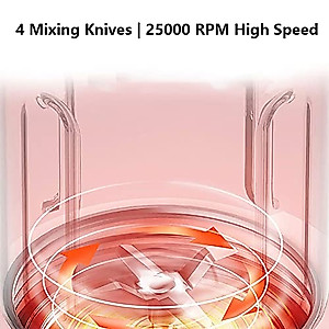 Joydeem Mini Cooking Blender, Soy Milk Maker, Personal Hot & Cold Countertop Blender for Juice Soup Tea, 12h Preset, 420ml, Pink