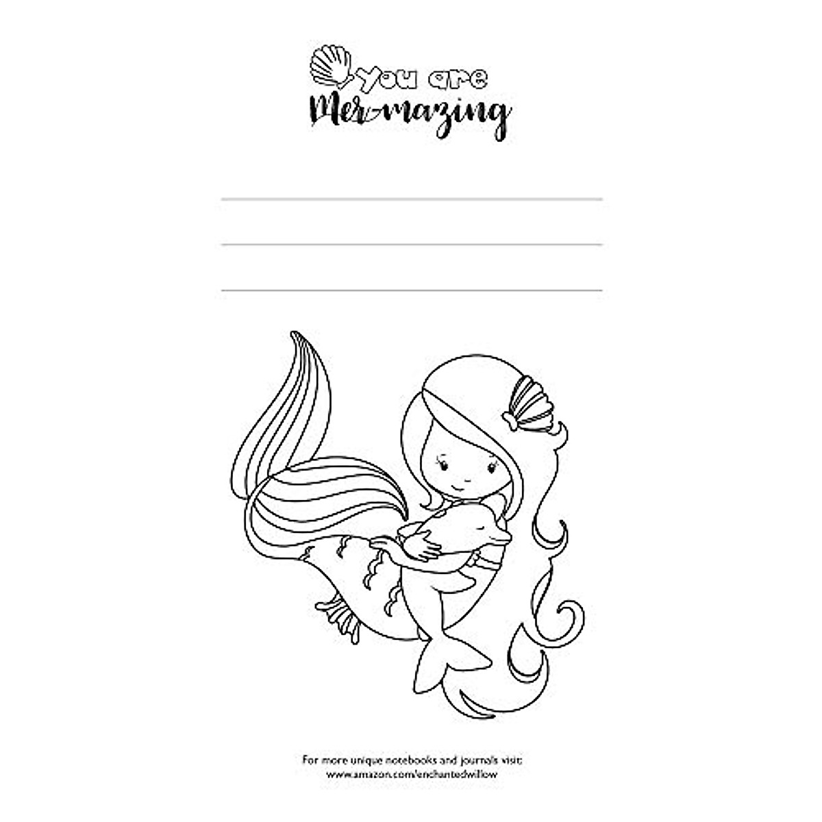 Mermaid Naia Primary Story Journal Composition Book: Grade Level K-2 Draw and Write, Dotted Midline Creative Picture Notebook Early Childhood to Kindergarten (Fantasy Ocean Watercolor Series)