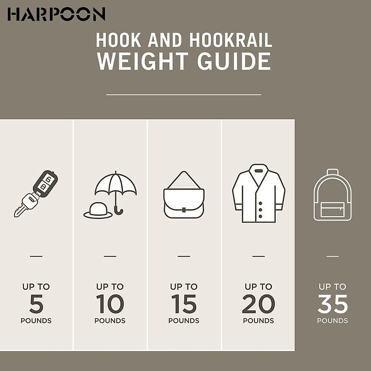 HARPOON 2 Pack Heavy Duty Three Flared Prongs Coat Hooks, Wall Mounted with 6 Screws, Retro Tri-Hook, Utility Hooks for Scarf, Bag, Towel, Key, Cap, Cup, Hat Satin Nickel