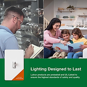 Lutron Ariadni/Toggler LED+ Dimmer | 150-Watt, Single-Pole/3-Way | AYCL-153P-WH | White