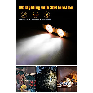 Suscell Solar Charger,20000mAh Solar Power Bank,Waterproof Portable Charger with Dual 5V USB Port/LED Flashlight Compatible with All Smartphone External Battery Pack Perfect for Outdoor/Camping/Trip