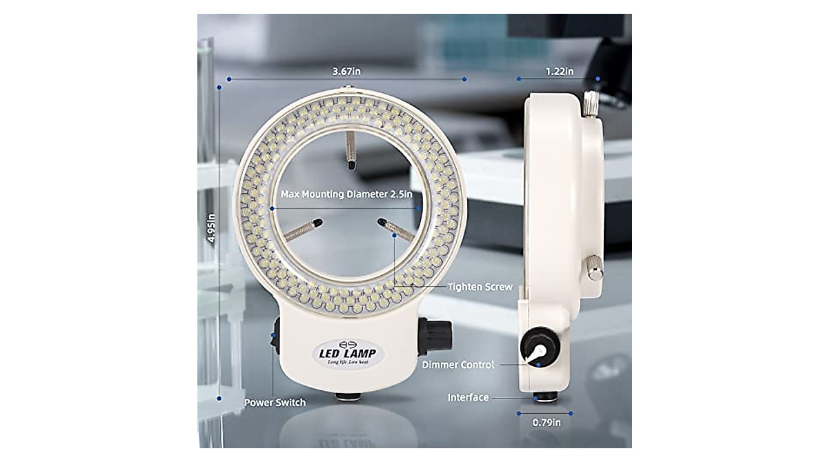 Annhua 144 LED Ring Light for Microscopes