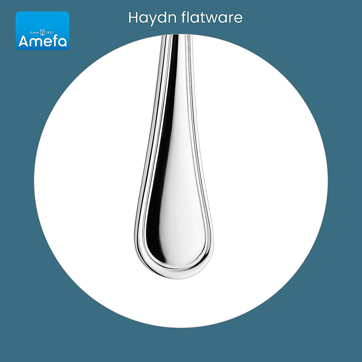 Amefa Haydn 20-piece 18/10 Stainless Steel Flatware Set, High Gloss Mirror Finish, Silverware Set Service for 4, Dishwasher Safe, Rust resistant Cutlery.