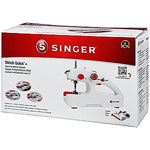 SINGER Stitch Quick + (Two Thread) Hand Held Mending Machine, White