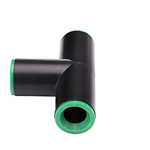 Raindrip 347G00UB Compression Tee, 1/2-Inch, Drip Irrigation Fitting for Supply Tubing and Dripline, Black with Green