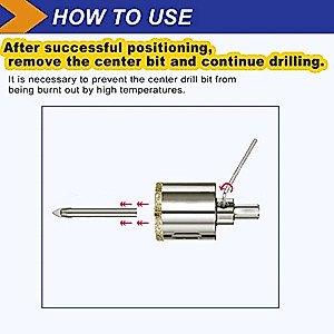 1 1/4 Inch (32mm) Diamond Hole Saw with Center Pilot Bit, 2 PCS DaduoRi 1.25 Inch Tile Tip Coated Hole Saw with Guiding Drill Bit for Glass, Porcelain Tile,Ceramics, Marble and Granite