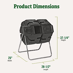 Dual Batch Compost Tumbler 100% Recycled Plastic Outdoor Compost Bin