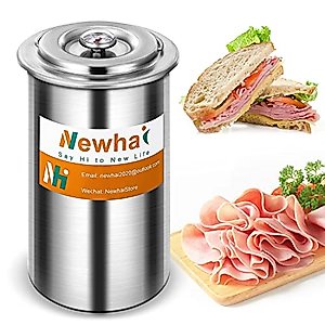 Newhai Ham Maker Meat Press Tool for Making Ham Meat Deli Meat Maker Homemade Lunch Meat Maker with Thermometer Stainless Steel