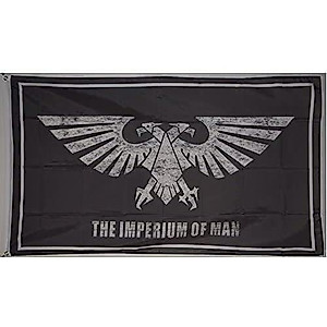 Imperium of Man Warhammer Galactic Empire Eagle Flag Banner 3x5 feet