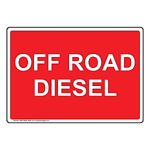 ComplianceSigns.com Off Road Diesel Label Decal, 7x5 inch Vinyl for Fuel