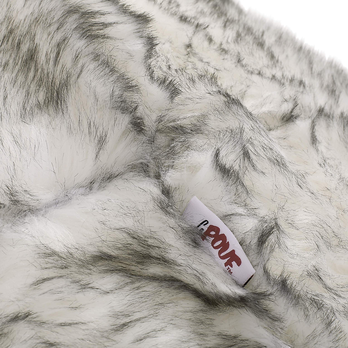 Christopher Knight Home Schley 5 Foot Bean Bag - Short Faux Fur - White/Gray
