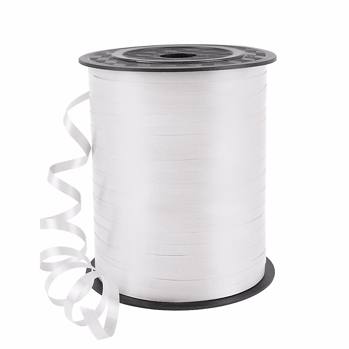 HimBen 500 Yards 3/16" Curling Ribbon White, Balloon String Curly Ribbon 1 Roll for Gift Wrapping, Birthday Wedding Party Festival Decoration, Baby Shower, Art Crafts, Florist Flowers