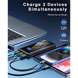 YILANS Portable Charger, 18000mAh USB C Power Bank, 22.5W Fast Charging Battery Pack with Digital Display, Slim Portable Phone Charger for iPhone 15 14 13 12 Samsung Google LG AirPods iPad