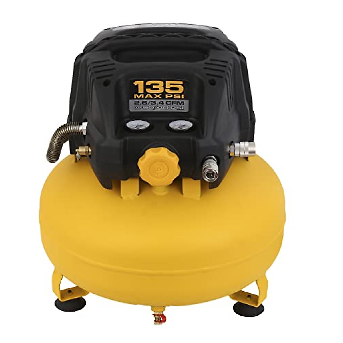 ZaraApex Pancake Portable Electric Oil Free Air Compressor with two couplers, 6 Gallon, 135 PSI