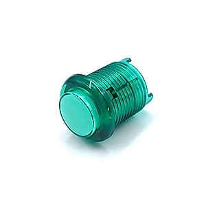 Arcity 8 Pcs Arcade LED Push Buttons Illuminated Light 6 × 30mm Buttons + 2 × 24mm Buttons with Built-in Microswtich for Arcade Machine Video Game Console DIY Jamma MAME Raspberry Green New